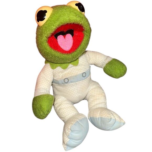 Toys | Vintage Pampers 1984 Kermit The Frog Muppet Plush Baby In Blue ...